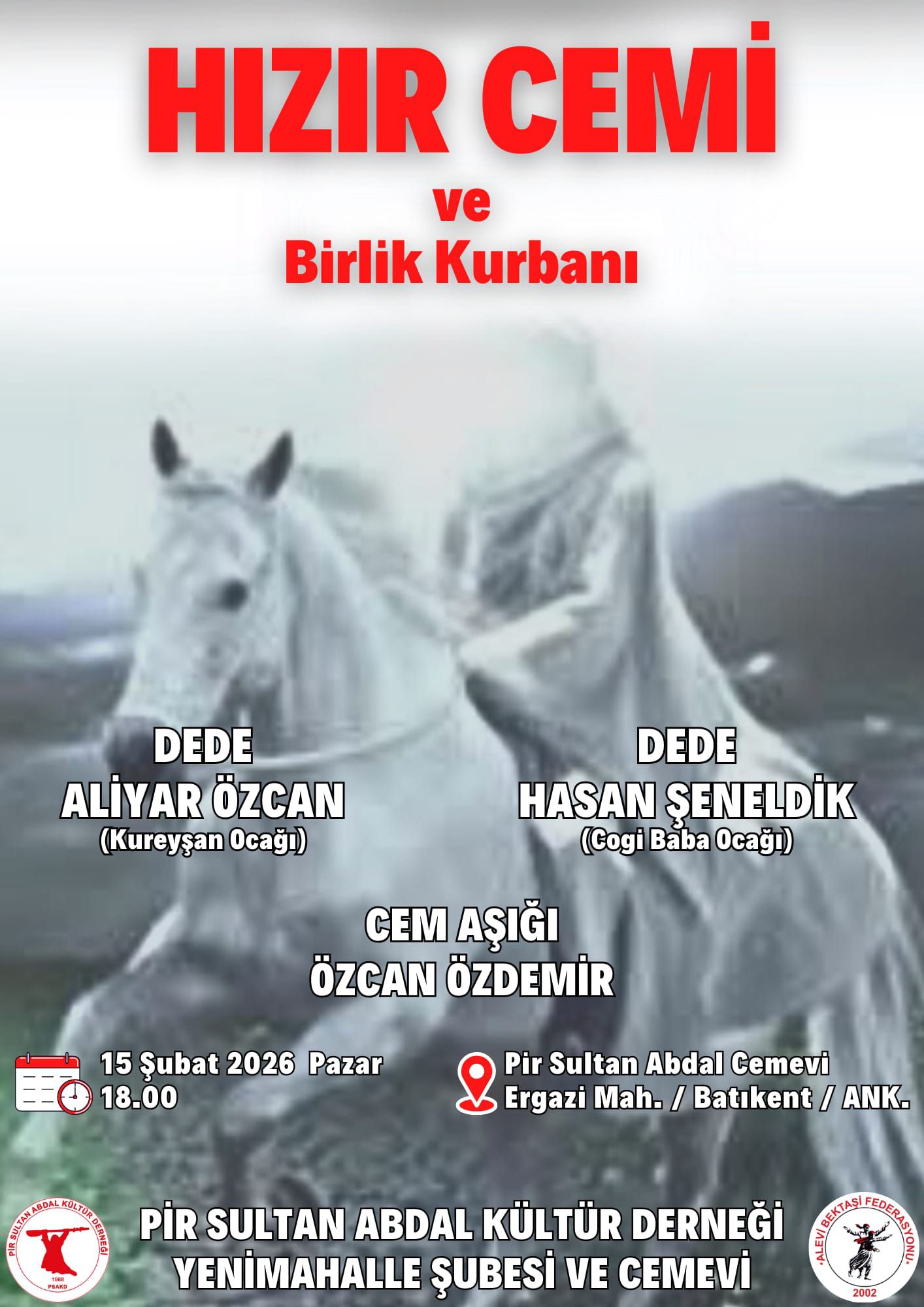 Pir Sultan Abdal Cemevi’nde Hızır Lokması ve Hızır Cemi: “Yetiş ...