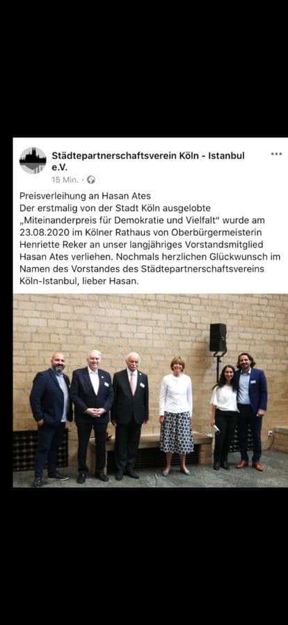 Köln’ de Tercanlı Hasan Ateş’e büyük onur – Alevi Haber Ağı